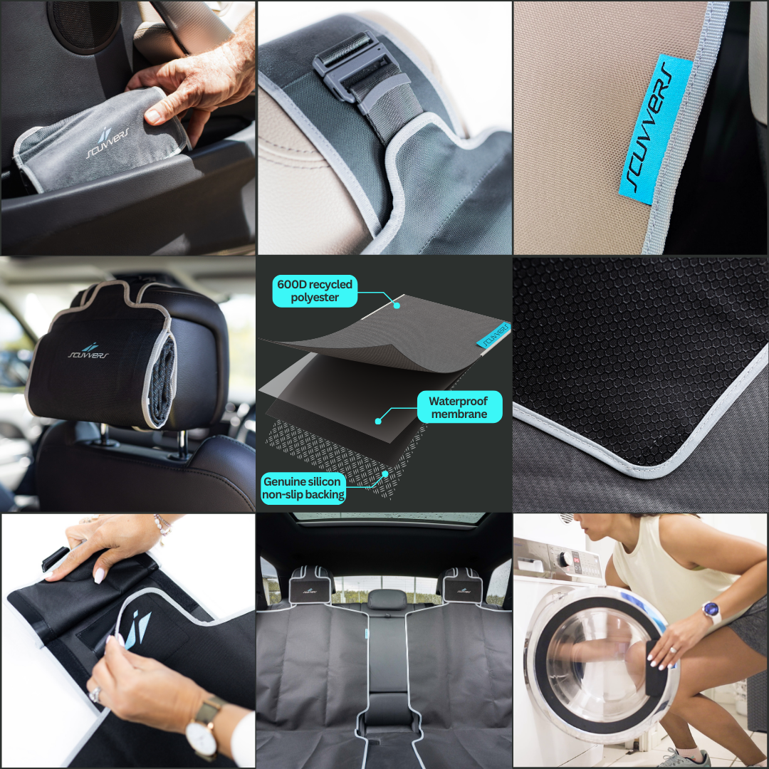 Scuvvers | Stowable car seat protectors